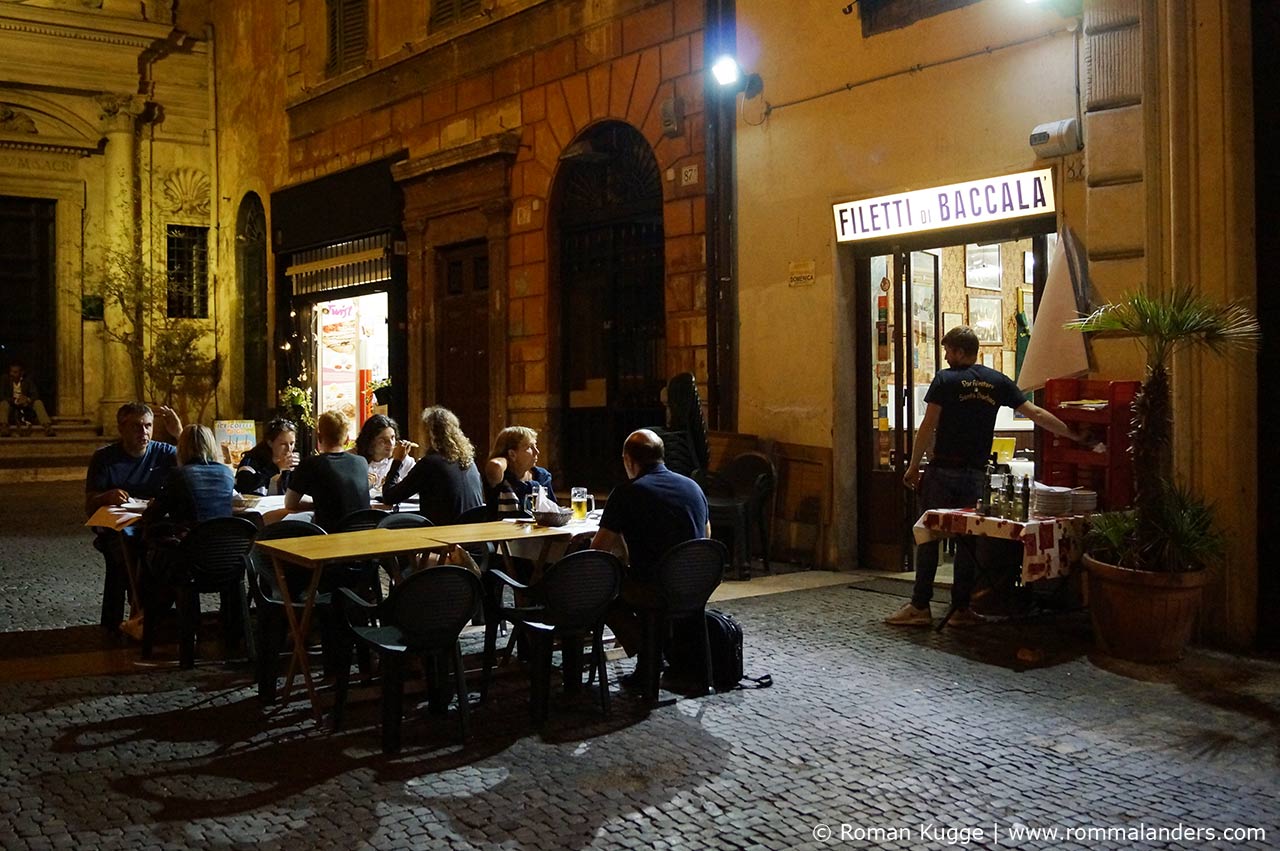 Das römische Kultrestaurant Dar Filettaro / Filetti di Baccala | Rom ...